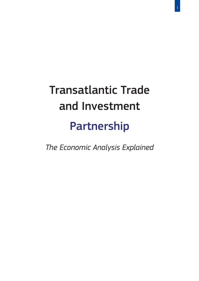 TTIP: The Economic Analysis Explained | PDF