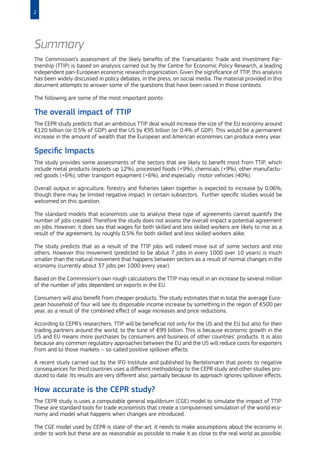 TTIP: The Economic Analysis Explained | PDF
