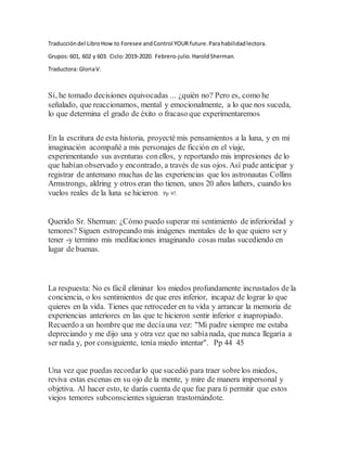 Traduccion de libro "How to foresee and control your future" de Harold ...