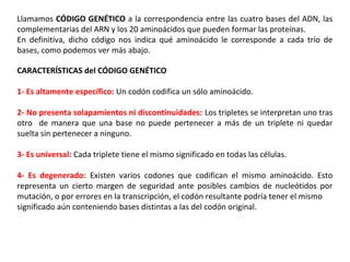 Traducción de proteinas1 | PPT
