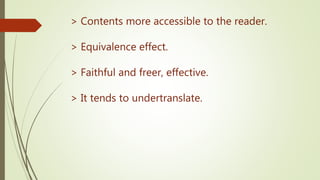 Semantic and Communicative translation | PPTX