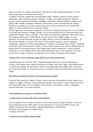 Traduzione azioni dell'ue per gli smart village | PDF