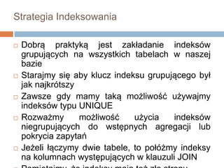 Tradycyjne indeksy w sql server | PPTX