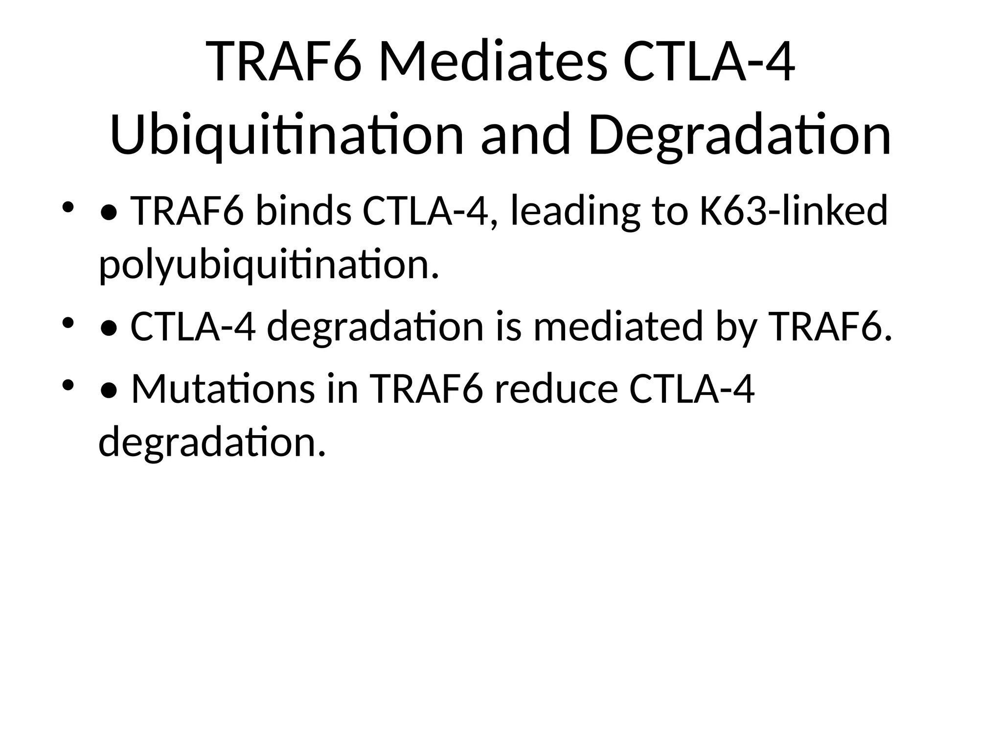 TRAF6 CTLA4 Antitumor for regulatory on CTLA4 antitumor | PPT