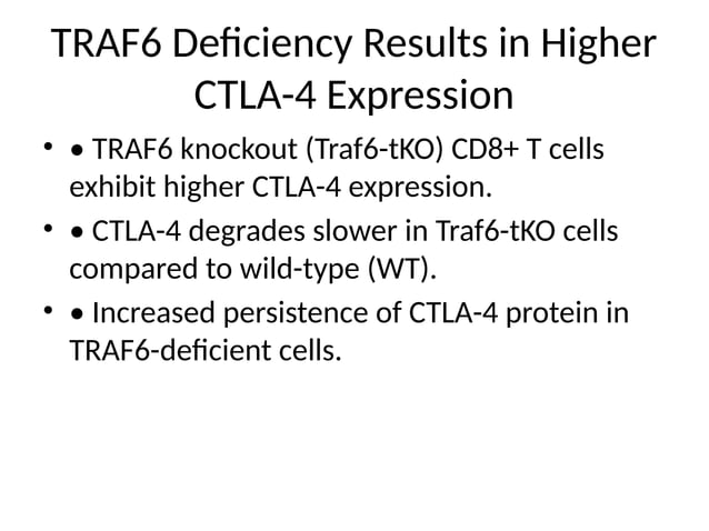 TRAF6 CTLA4 Antitumor for regulatory on CTLA4 antitumor | PPT