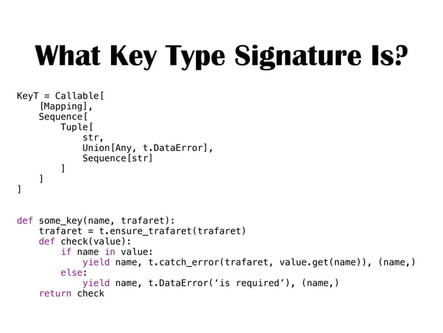Trafaret: monads and python | PPT