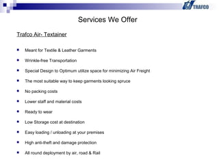 INTRODUCTION TO TRAFCO LOGISTICS (PVT) LTD | PPT