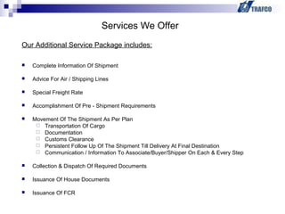 INTRODUCTION TO TRAFCO LOGISTICS (PVT) LTD | PPT