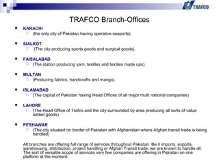 INTRODUCTION TO TRAFCO LOGISTICS (PVT) LTD | PPT