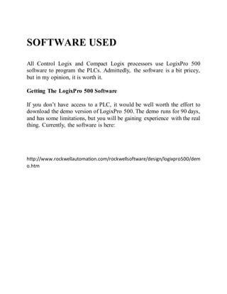 Traffic light using plc | DOCX