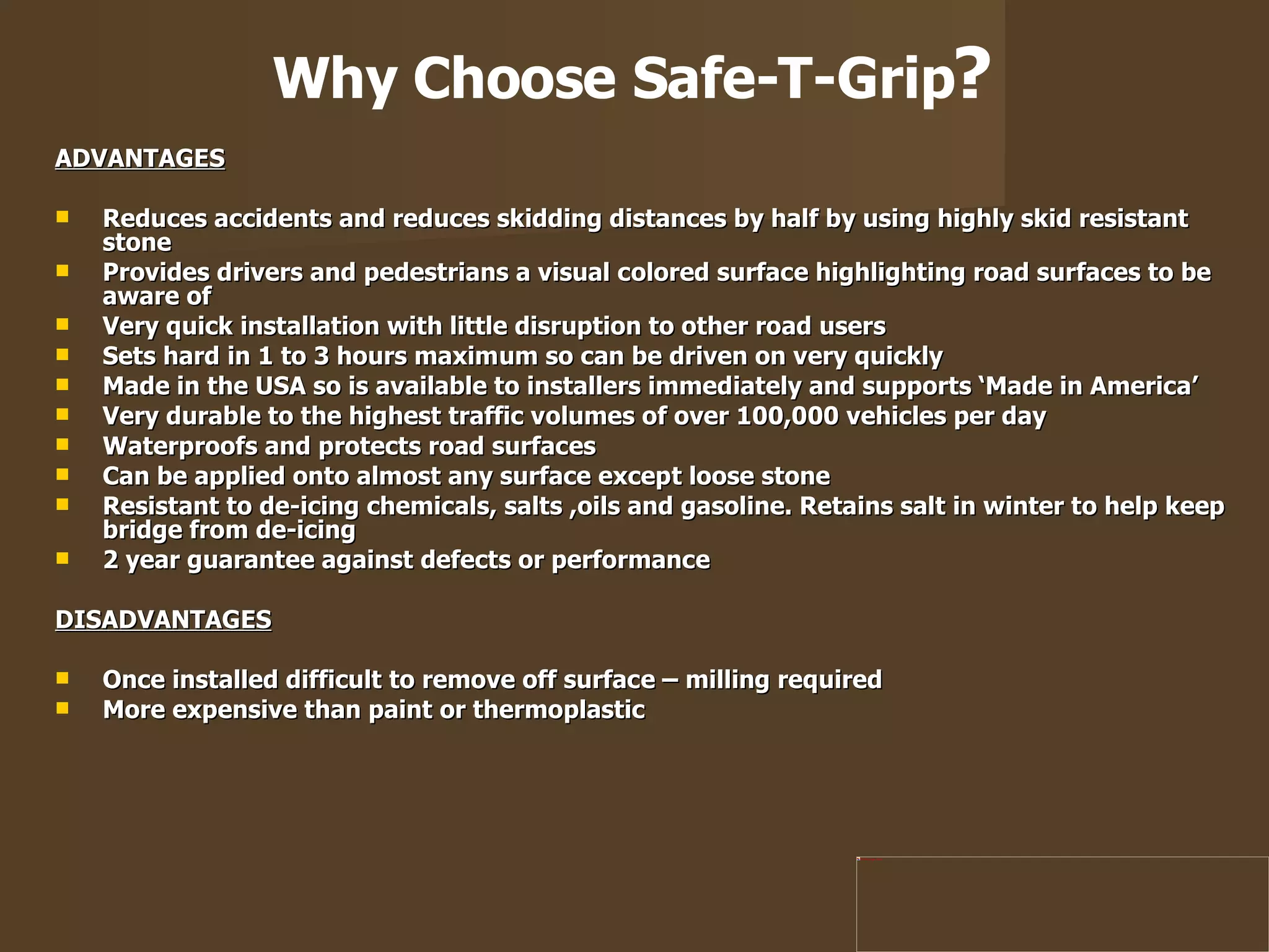 Traffic Calming USA- SAFE T GRIP | PPT