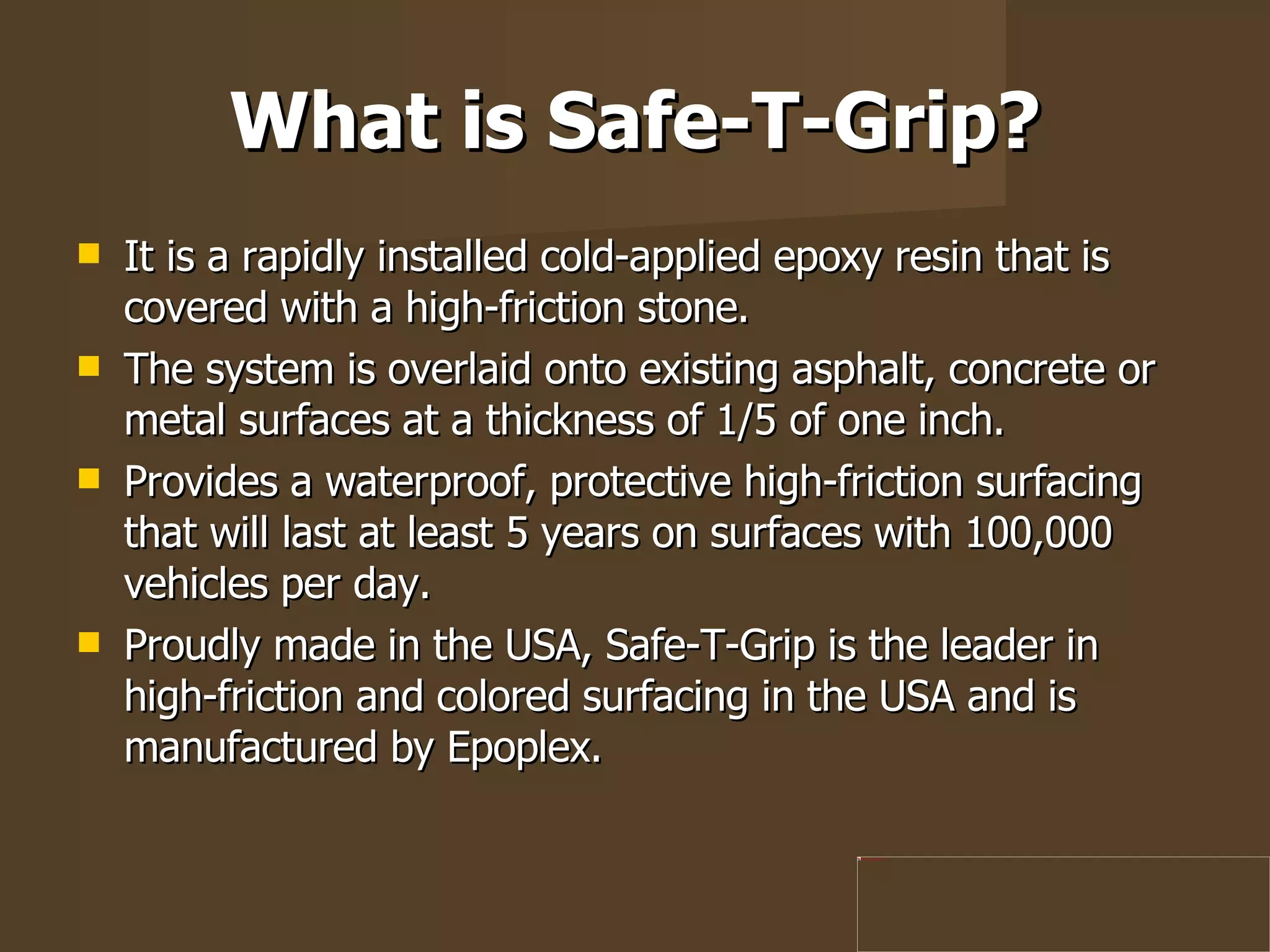 Traffic Calming USA- SAFE T GRIP | PPT