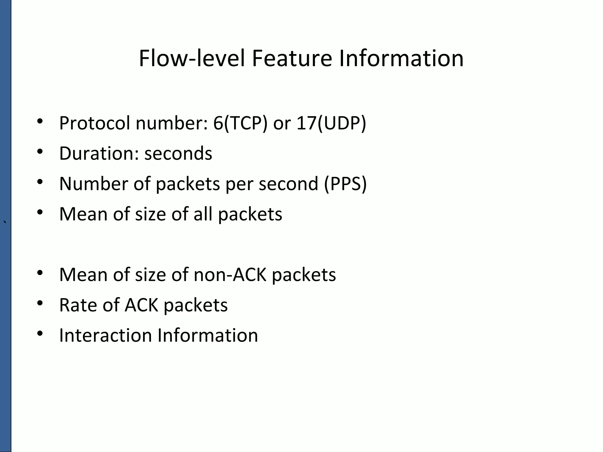 ` Traffic Classification based on Machine Learning | PPT