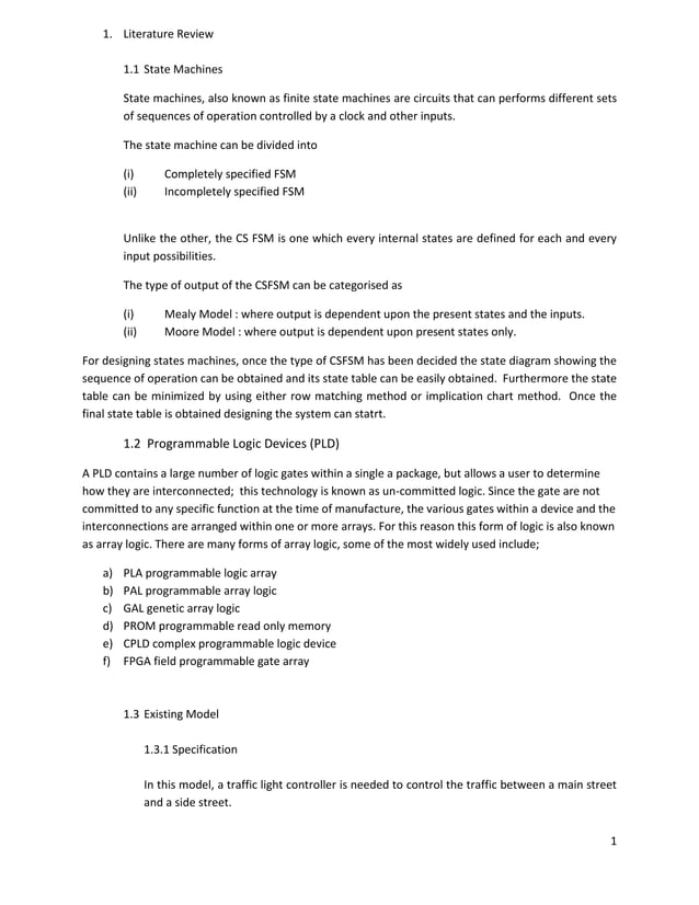 Traffic light Controller Design | PDF