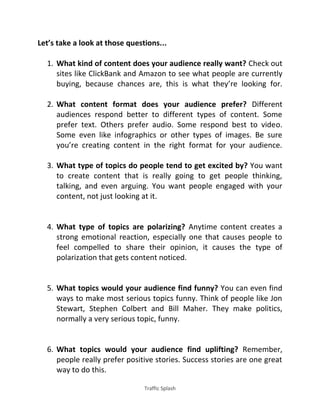 Viral Traffic Guide - How To Get Viral Traffic | PDF