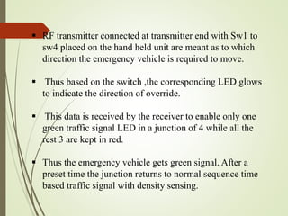 Density Based Traffic Signal with Remote Override in Emergency | PPTX