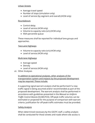 Traffic Access and Impact Study Guidelines & Procedures | PDF | Civil ...