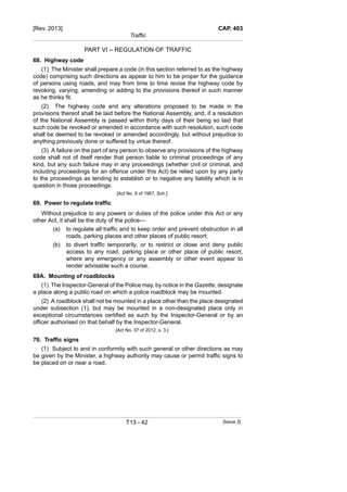 Traffic Act | PDF