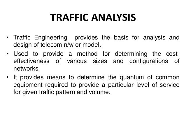 Traffic analysis