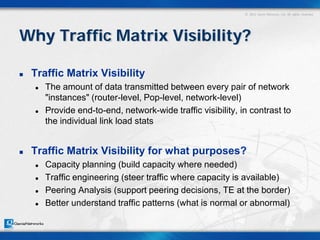 Traffic analysis for Planning, Peering and Security by Julie Liu | PDF