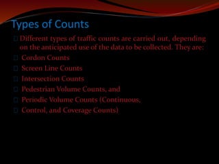 Traffic analysis with respect to pedestrian facilities | PPT