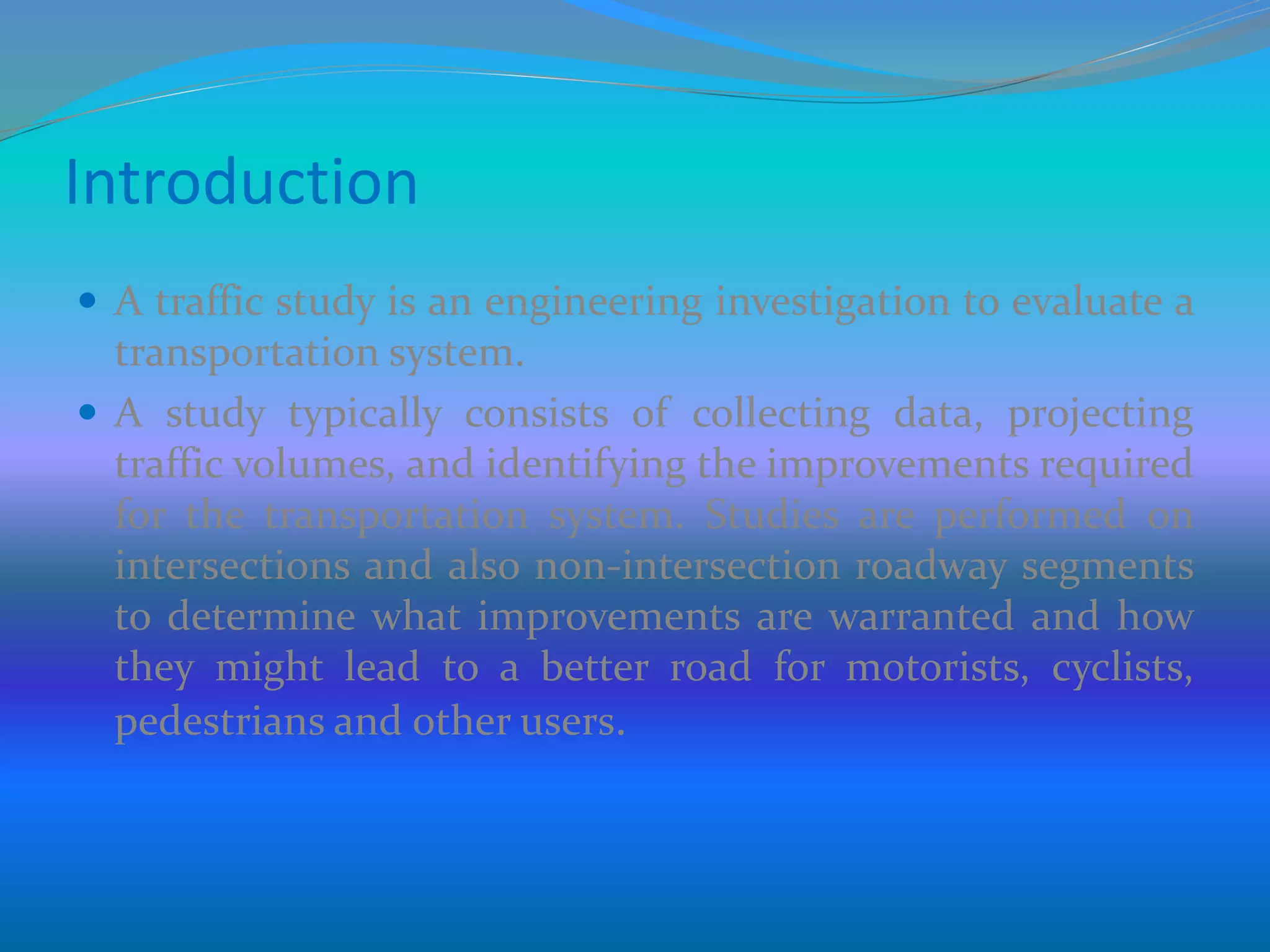 Traffic analysis and Road Widening | PPTX