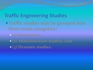 Traffic analysis and Road Widening | PPTX
