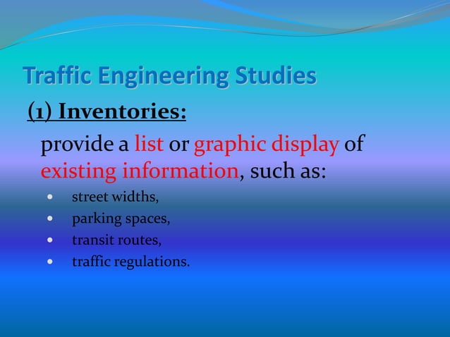 Traffic analysis and Road Widening | PPTX