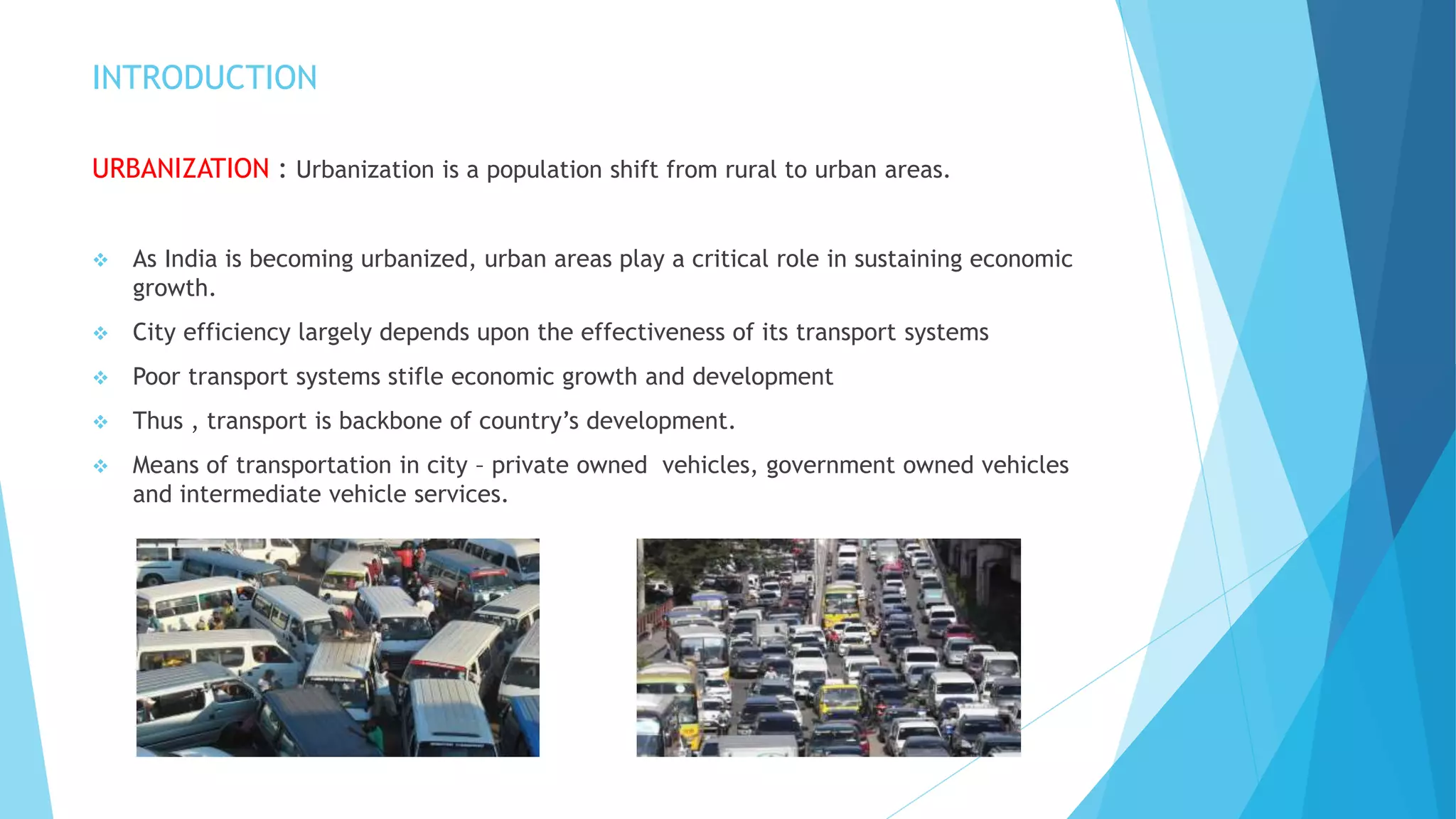 URBANIZATION AND TRANSPORT PROBLEM | PPTX