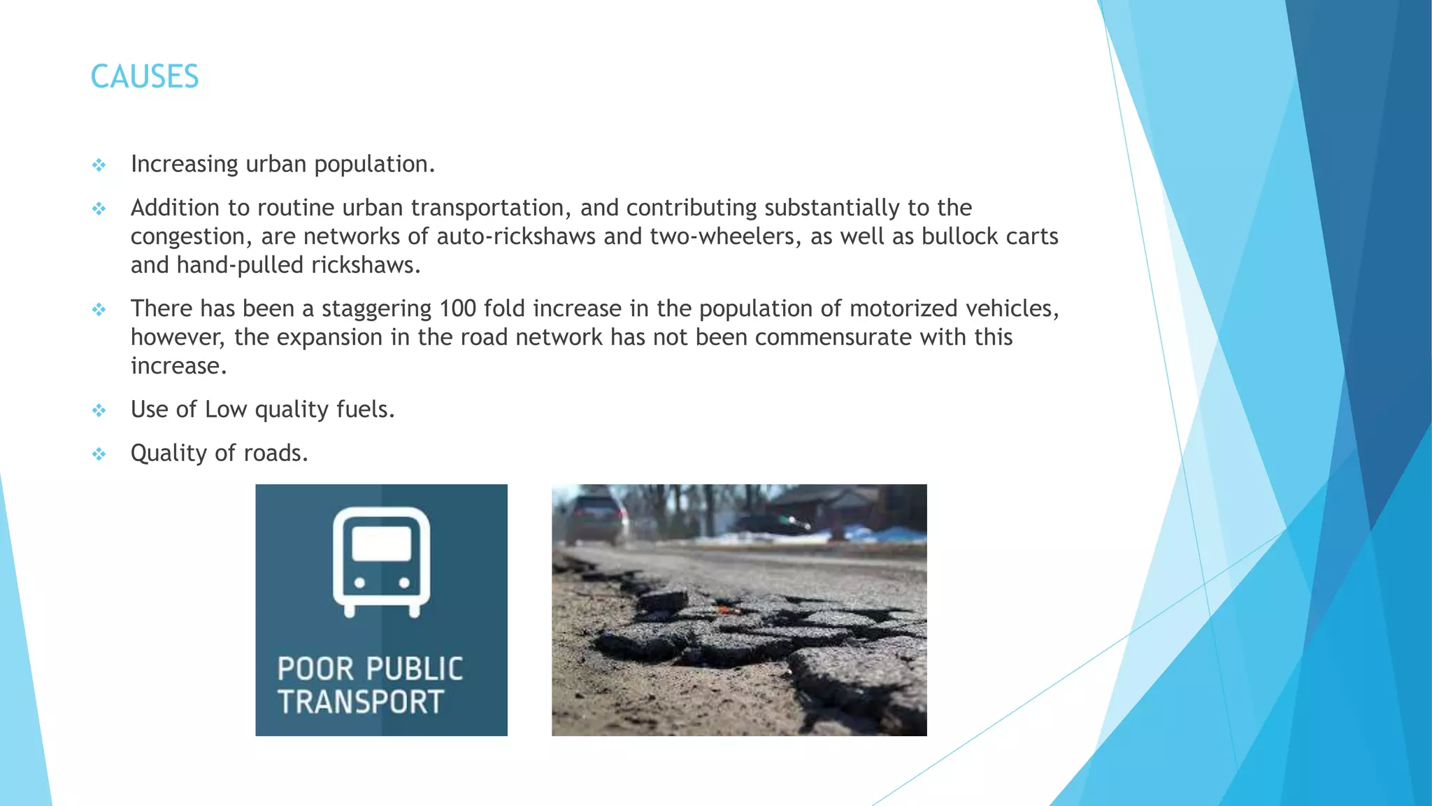 URBANIZATION AND TRANSPORT PROBLEM | PPTX