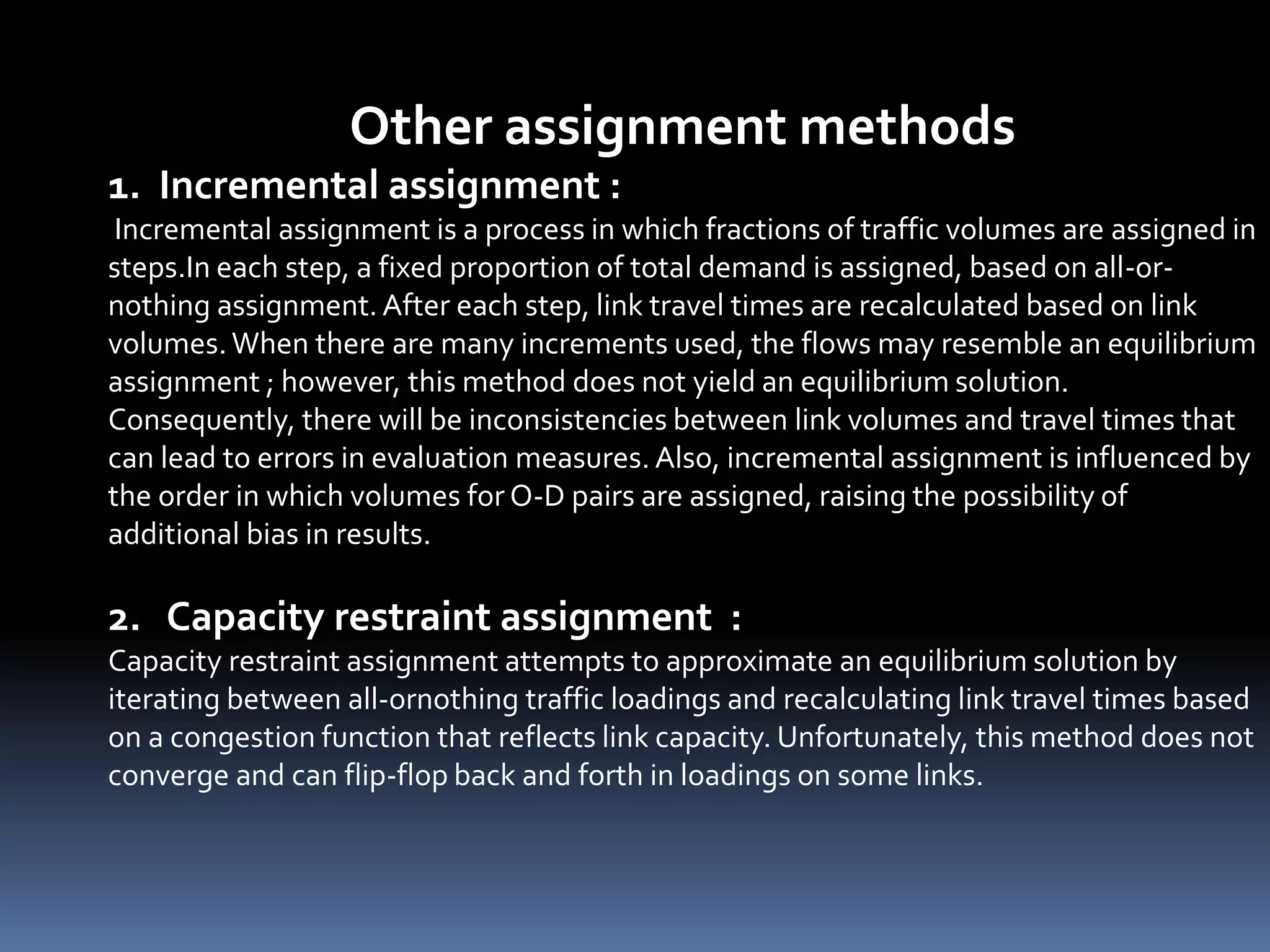 Traffic assignment | PPTX