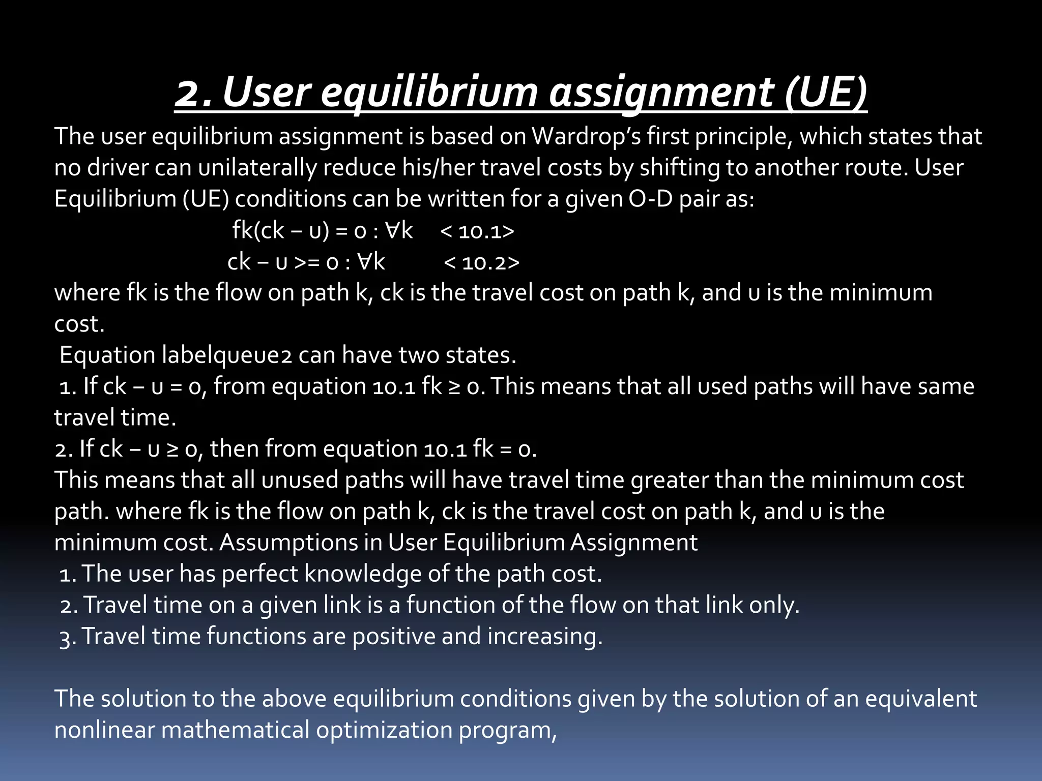 Traffic assignment | PPTX