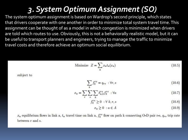 Traffic assignment | PPTX