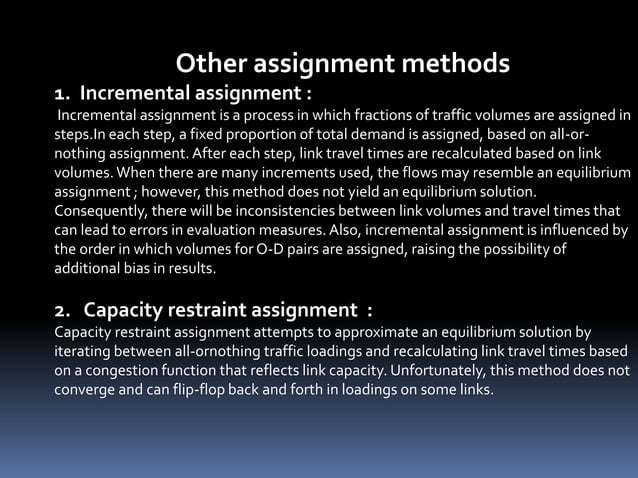 Traffic assignment | PPTX