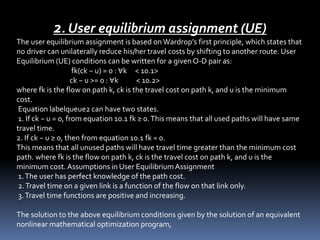 Traffic assignment | PPTX