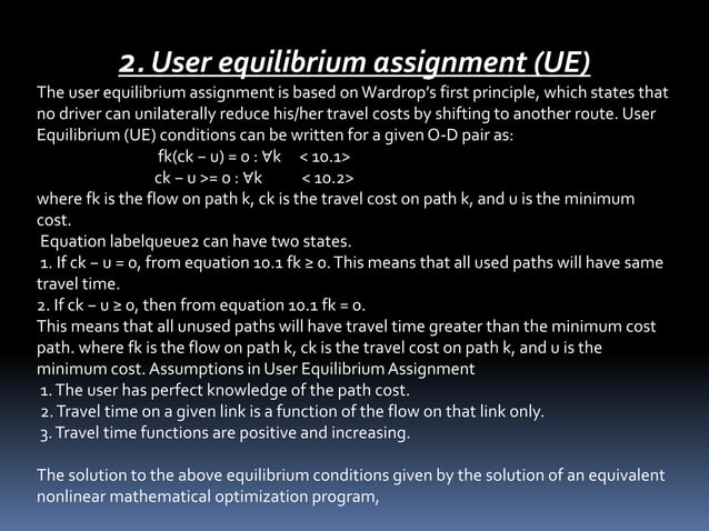 Traffic assignment | PPTX