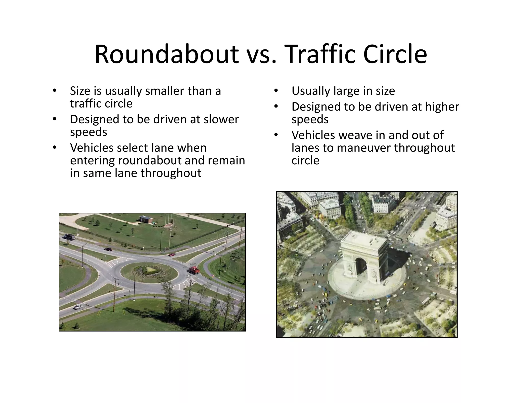 Traffic circles & roundabouts | PDF