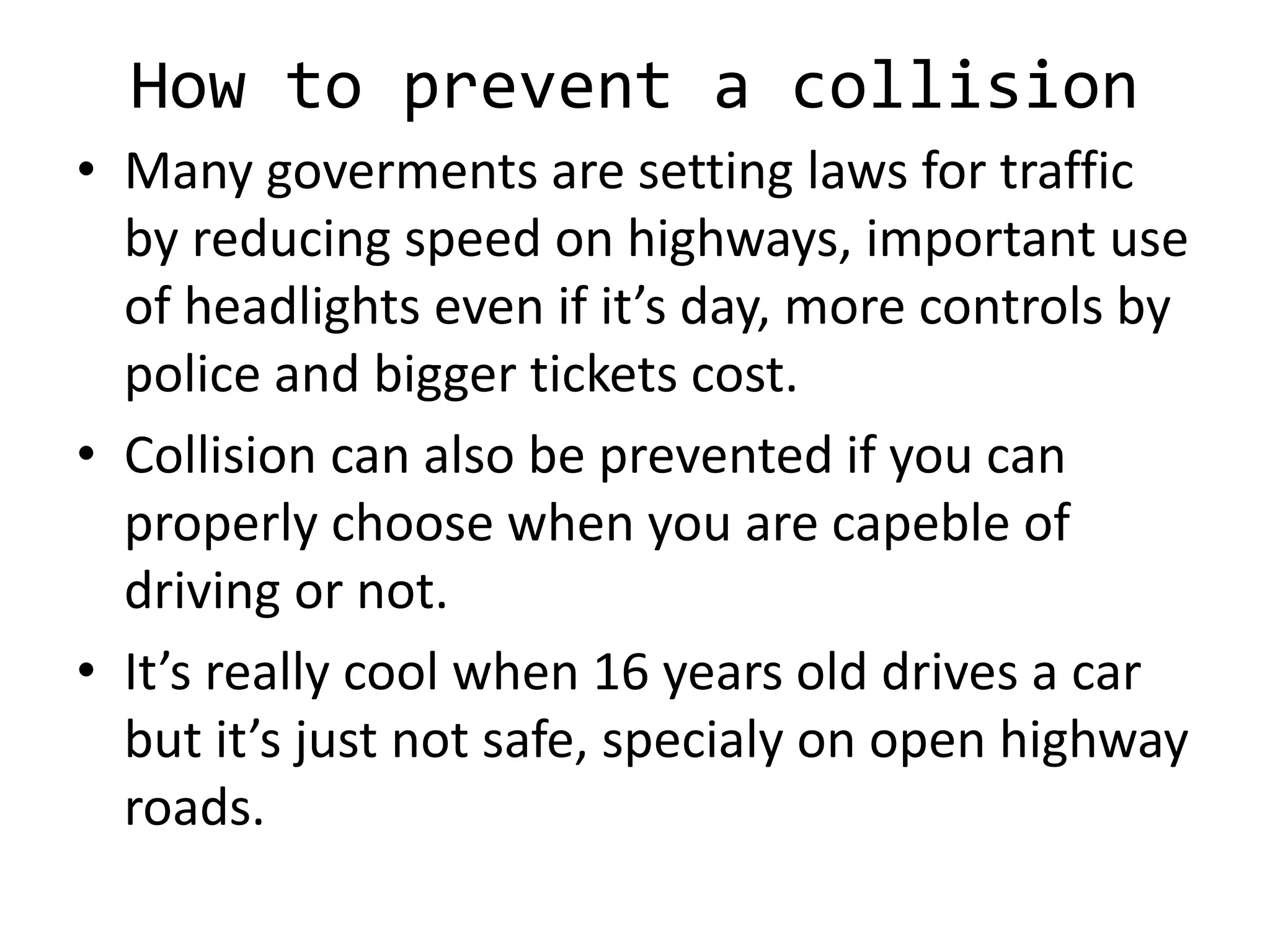 Traffic collision | PPTX