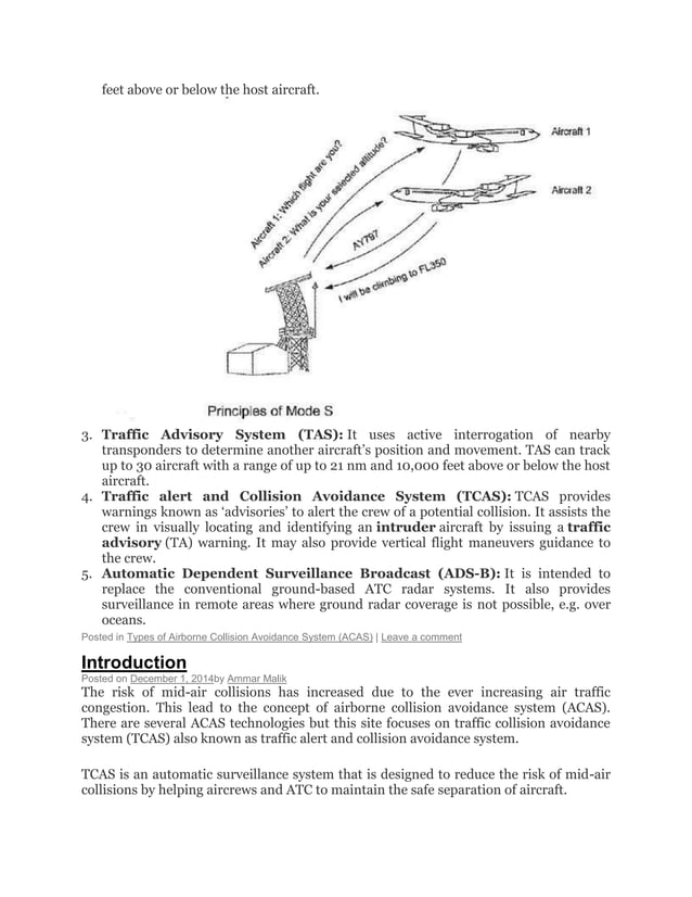 Traffic Collision Avoidance System Notes 2 Docx
