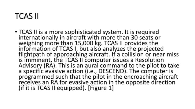 TRAFFIC COLLISION AVOIDANCE SYSTEM(TCAS).pptx | Auto Safety | Automotive