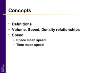 Traffic Concepts (Transportation Engineering) | PPT
