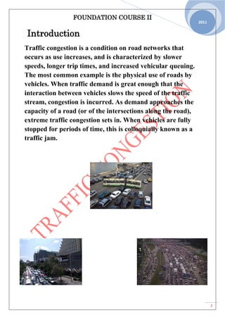 Traffic congestion | DOCX