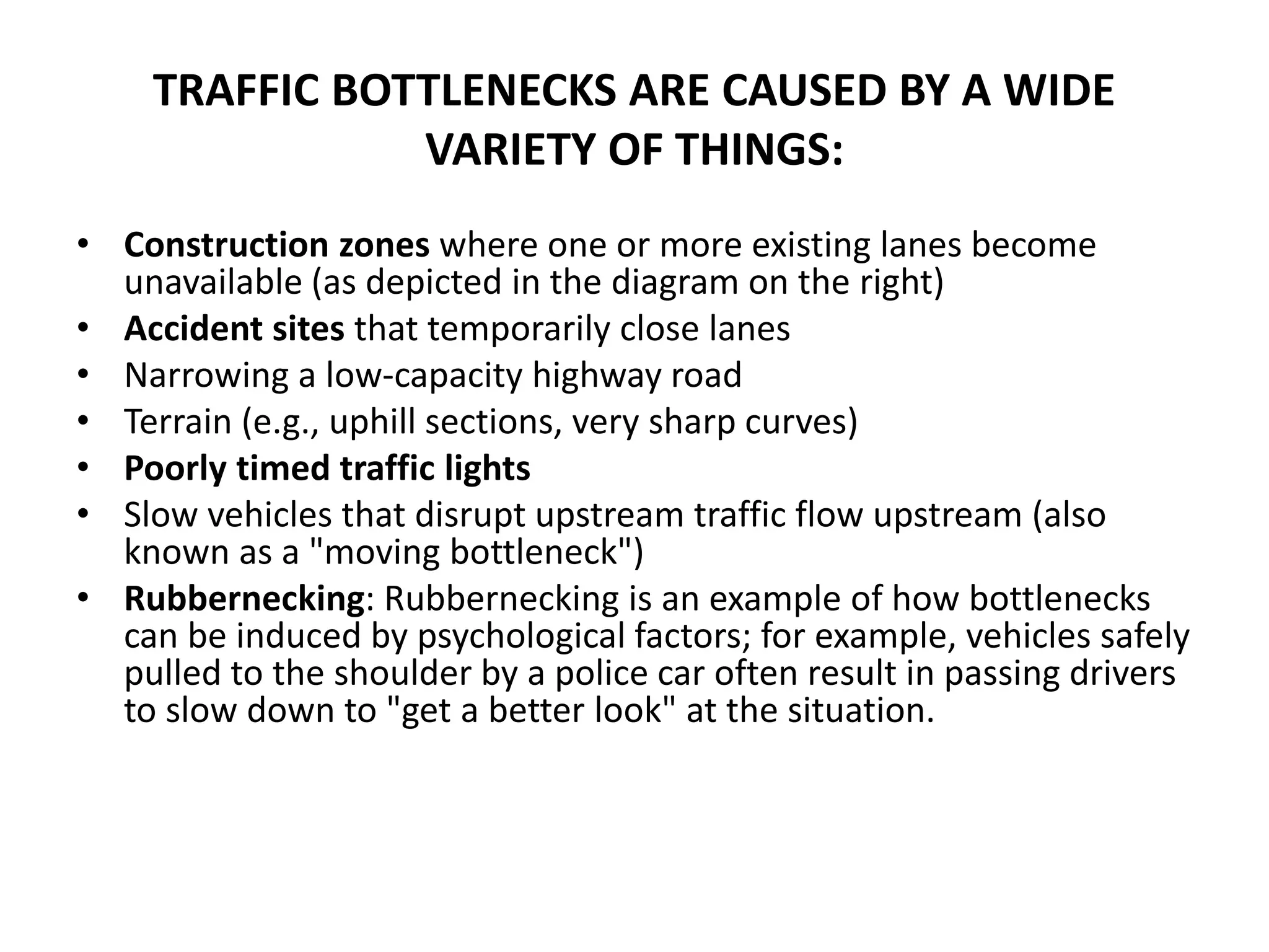 Traffic congestion and Bottlenecks - Issues and Dimensions | PPTX