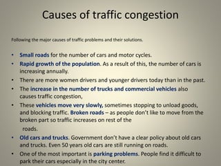 Traffic congestion and its hazards | PPTX