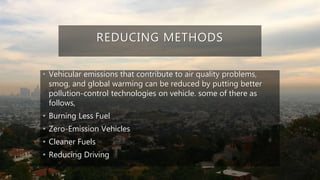 Traffic congestion, mitigation and air quality. | PPTX