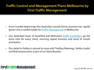Traffic Control and Management Plans Melbourne by First Traffic ...