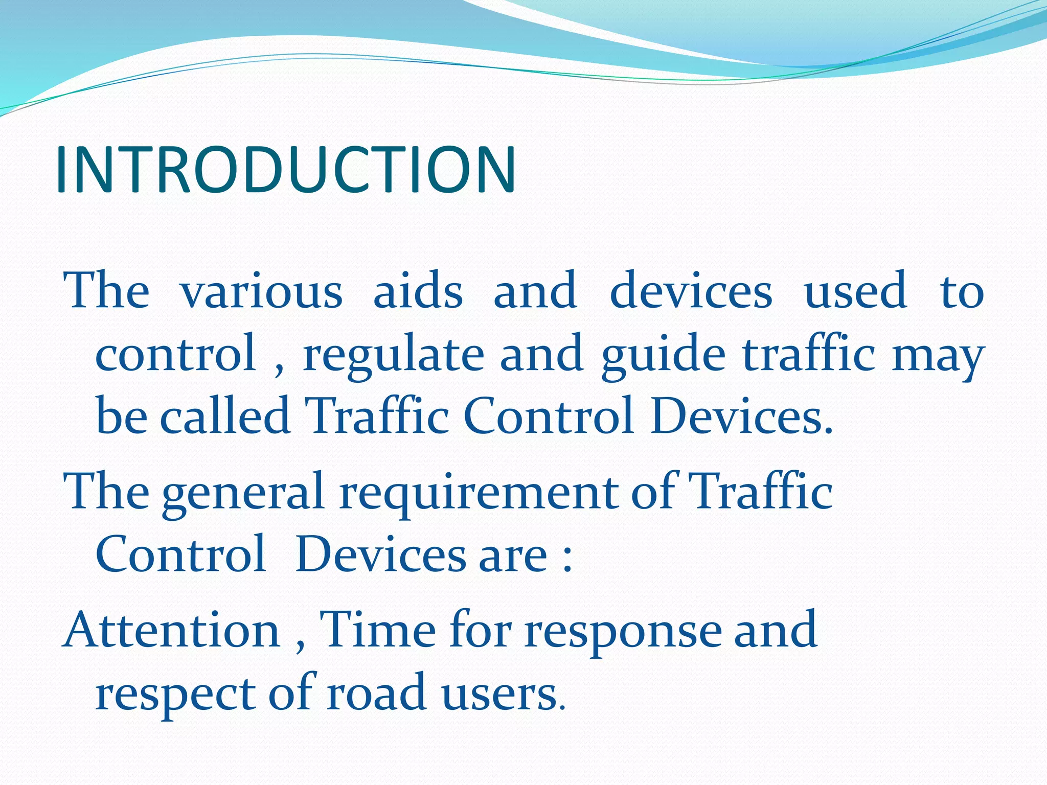 Traffic control devices | PPTX