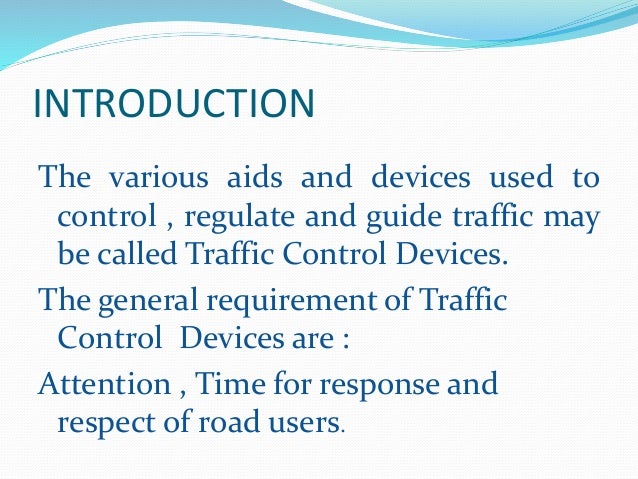 Traffic control devices