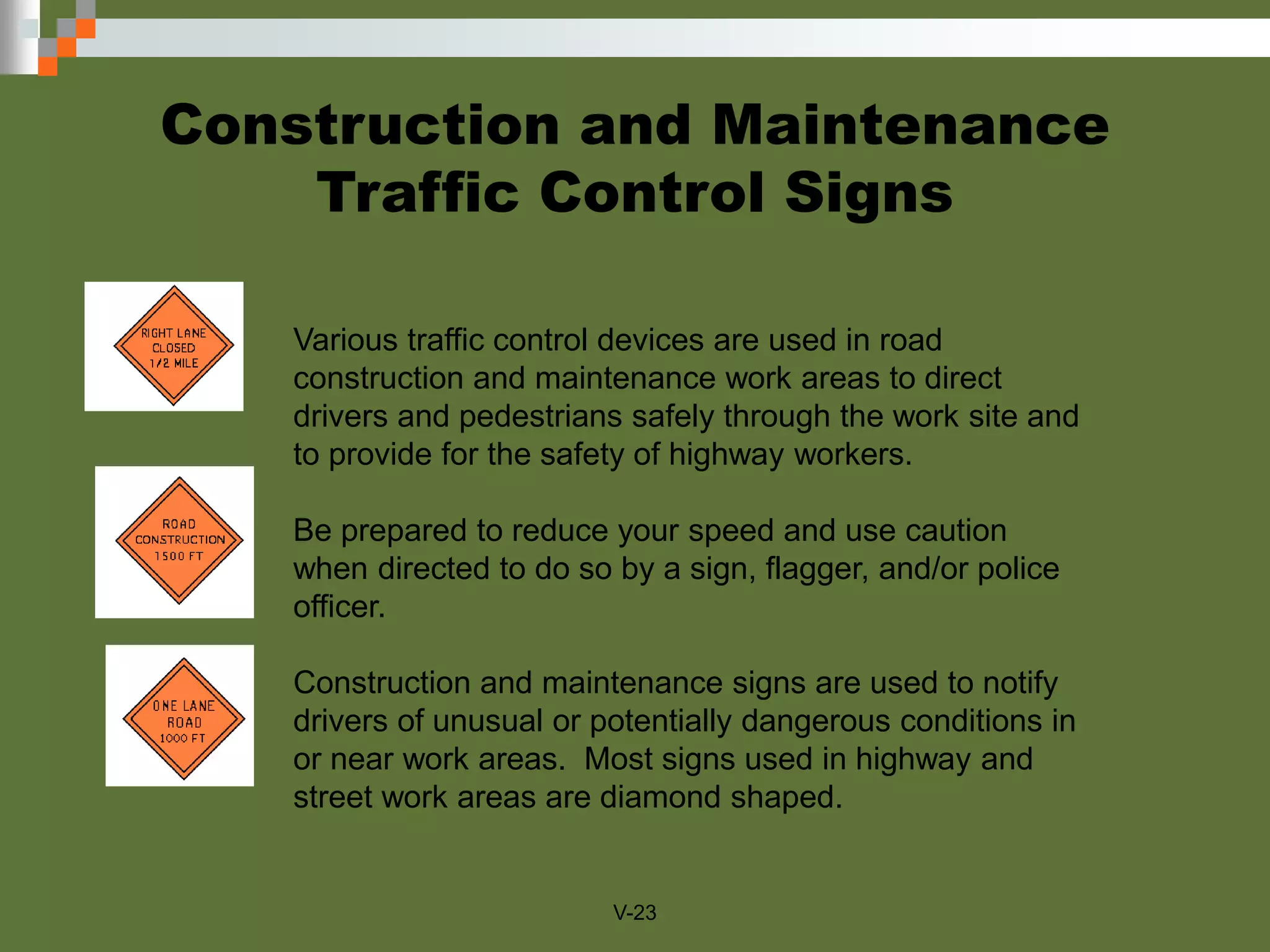 Traffic control devices , signs and road markings by Sharif Ullah Khan ...