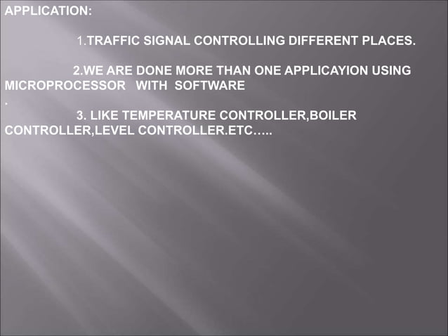TRAFFIC CONTROLLER USING 8085.ppt | Computing | Technology & Computing